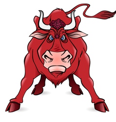 Cute cow cartoon sitting vector by tigatelu - Image #1468694 - VectorStock