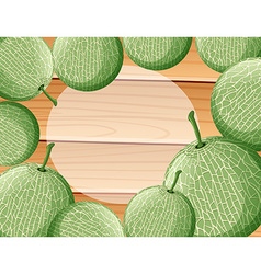 Frame design with vegetables and fruits Royalty Free Vector