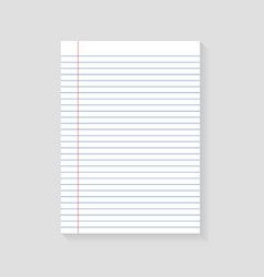 Notebook paper background Royalty Free Vector Image