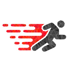 Running man with fast speed effect Royalty Free Vector Image