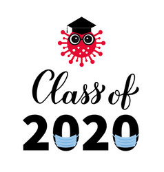 Graduation class ceremony 2020 greeting cards Vector Image