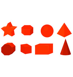 Children character holding geometry shapes Vector Image