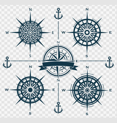 Wind rose - nautical compass Royalty Free Vector Image