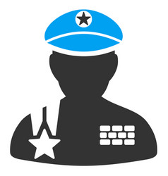 General army cartoon character with salute hand Vector Image