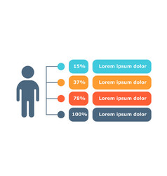 Sixty Percent People Chart Graphic 60 Percentage Vector Image