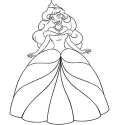 Coloring book princess and frog Royalty Free Vector Image