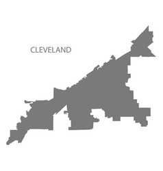 Cleveland skyline ohio flag usa travel souvenir Vector Image