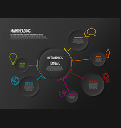 Modern dark infographic report template Royalty Free Vector