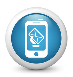 Metallic mail button Royalty Free Vector Image