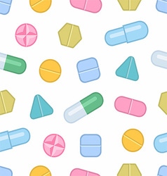 Different pills on white Royalty Free Vector Image