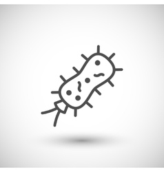 Bacteria microbes and viruses icons set Royalty Free Vector