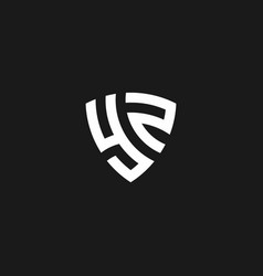 Yv monogram logo with modern shield style design Vector Image
