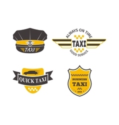 Taxi logos label badge templates design Royalty Free Vector