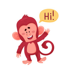Cartoon funny monkey Royalty Free Vector Image