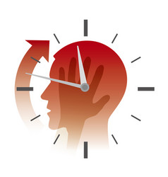 Frustrated man screaming deadline word time Vector Image