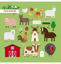 Labels with different farm animals Royalty Free Vector Image