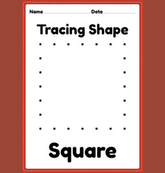 Tracing lines worksheet for kindergarten Vector Image
