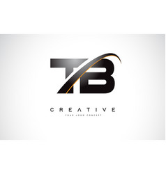 Tb t b letter logo design in black colors Vector Image