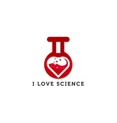 I love science round in thin Royalty Free Vector Image