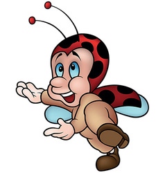 Cartoon funny ladybug Royalty Free Vector Image
