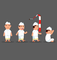 Cartoon comical character bali kids Royalty Free Vector