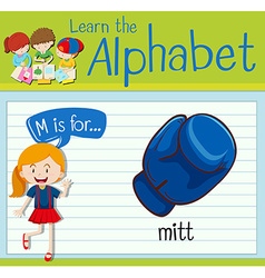 Flashcard letter m is for market Royalty Free Vector Image