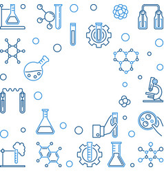 Chemistry square background with chemical Vector Image