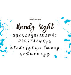 Hand drawn alphabet calligraphy letters Royalty Free Vector
