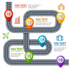 Infographic path template Royalty Free Vector Image