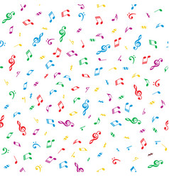 Colorful music notes background Royalty Free Vector Image