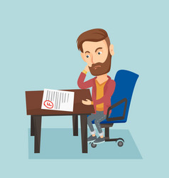 Student boy learning computer hand up Royalty Free Vector