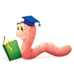 Book worm Royalty Free Vector Image - VectorStock