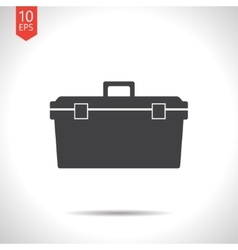 Isolated black toolbox professional toolkit Vector Image