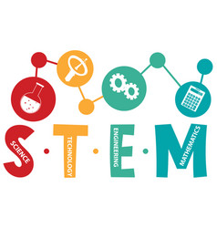 A stem and element logo Royalty Free Vector Image