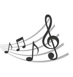Music notes graphic design template Royalty Free Vector