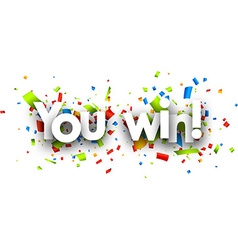 Win sign Royalty Free Vector Image - VectorStock