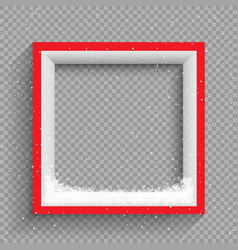White thin rectangular frame with shadow Vector Image