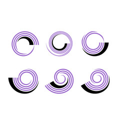 Spiral movement and rotation Royalty Free Vector Image