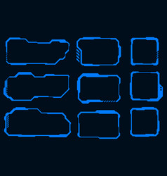 Hud element frame futuristic interface cyberpunk Vector Image