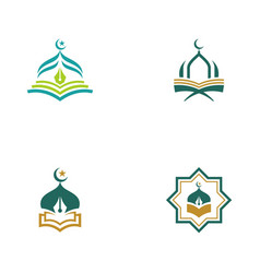 Islamic school icon design Royalty Free Vector Image