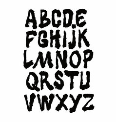 Calligraphy hand lettering brush font alphabet Vector Image