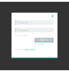 Simple white login form design Royalty Free Vector Image
