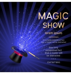 Magician with stars and magic wand Royalty Free Vector Image
