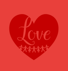 Spring blooming red hearts branch Royalty Free Vector Image