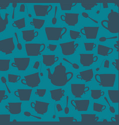 Tea time seamless pattern background beige Vector Image