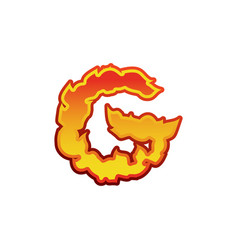 Tattoo fire font flame alphabet fiery letters Vector Image