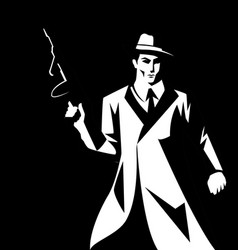 Man with gun ghetto warriors Royalty Free Vector Image