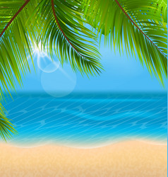 Summer background with sea island beach Royalty Free Vector