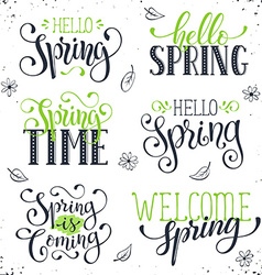 Spring time wording Royalty Free Vector Image - VectorStock