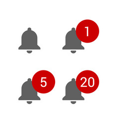 Notification bell icon inbox message Royalty Free Vector